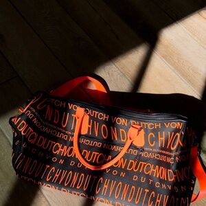 Bags | Von Dutch Orange Duffle Bag | Poshmark